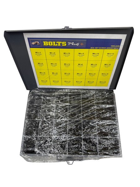 METRIC SOC SET SCREW TRAY ASSORTMENT | Bolts Plus Inc.