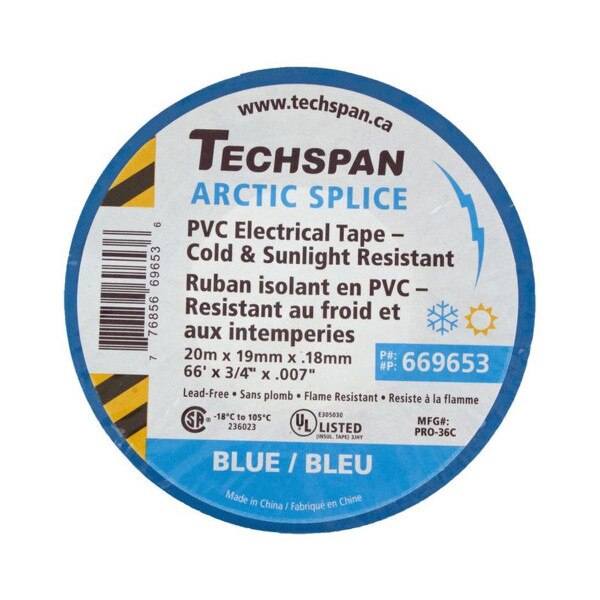 BLUE COLD WEATHER ELECTRIC TAPE | Bolts Plus Inc.