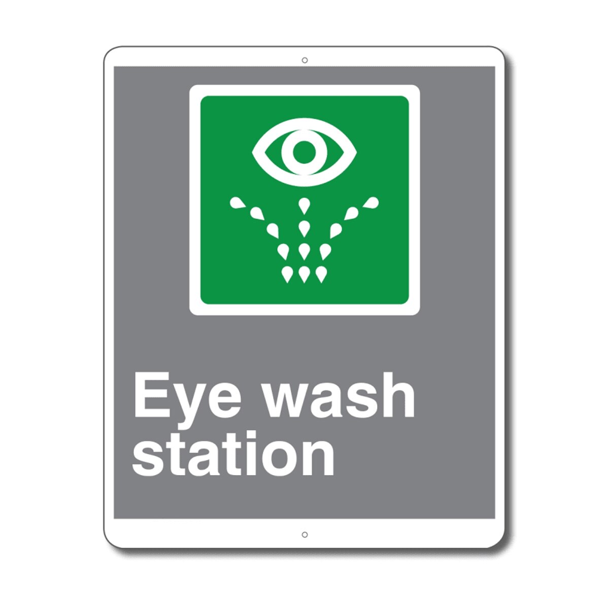 EYE WASH STATION SIGN 8X12 SINTRA MATERIAL | Bolts Plus Inc.
