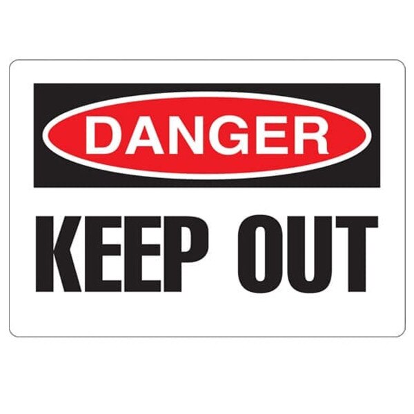 KEEP OUT PLASTIC SIGN | Bolts Plus Inc.