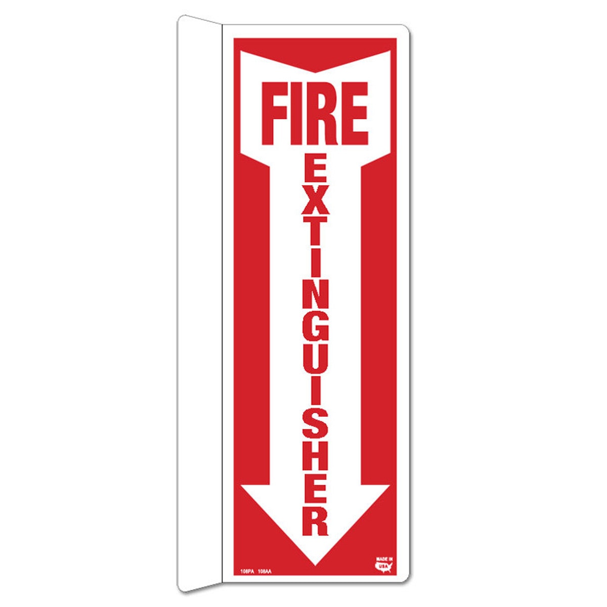 PLASTIC CORNER FIRE EXTINGUISHER ARROW | Bolts Plus Inc.