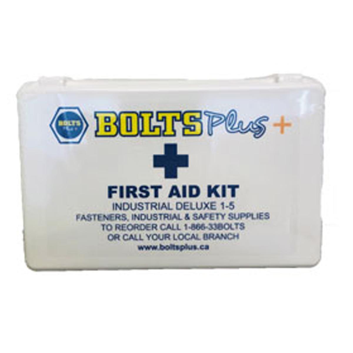 1 - 5 DELUXE PERSON FIRST AID KIT | Bolts Plus Inc.