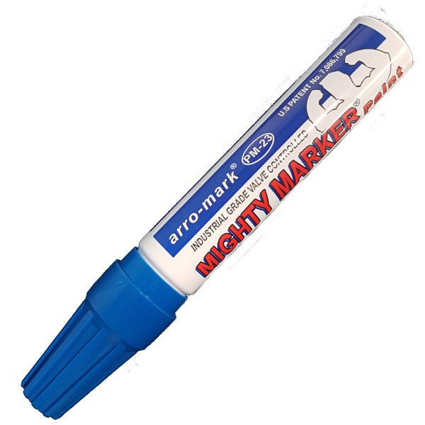 BLUE BROAD TIP PM-23 JUMBO MIGHTY PAINT MARKER | Bolts Plus Inc.