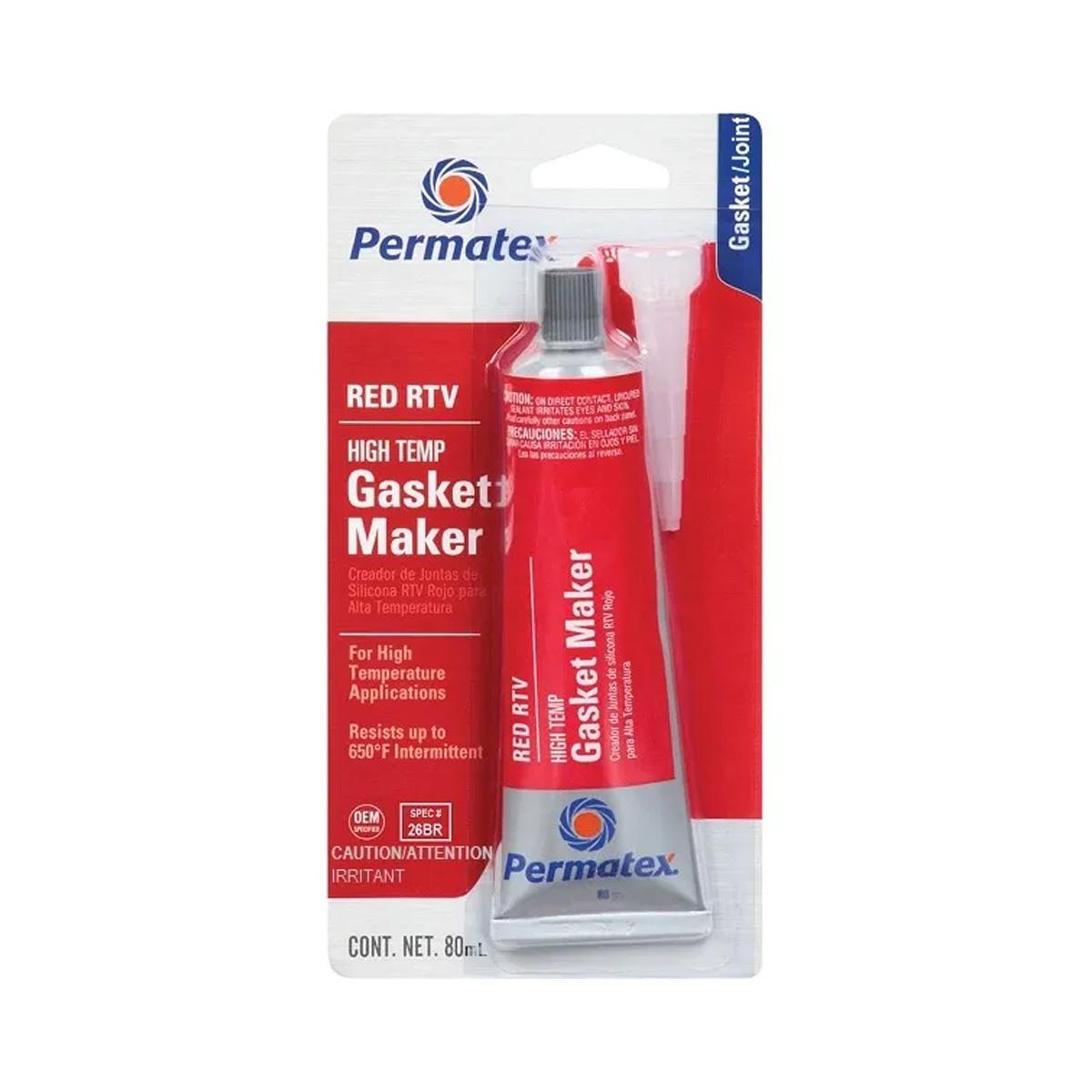 59403 RED HI TEMP SILICONE 80ML | Bolts Plus Inc.
