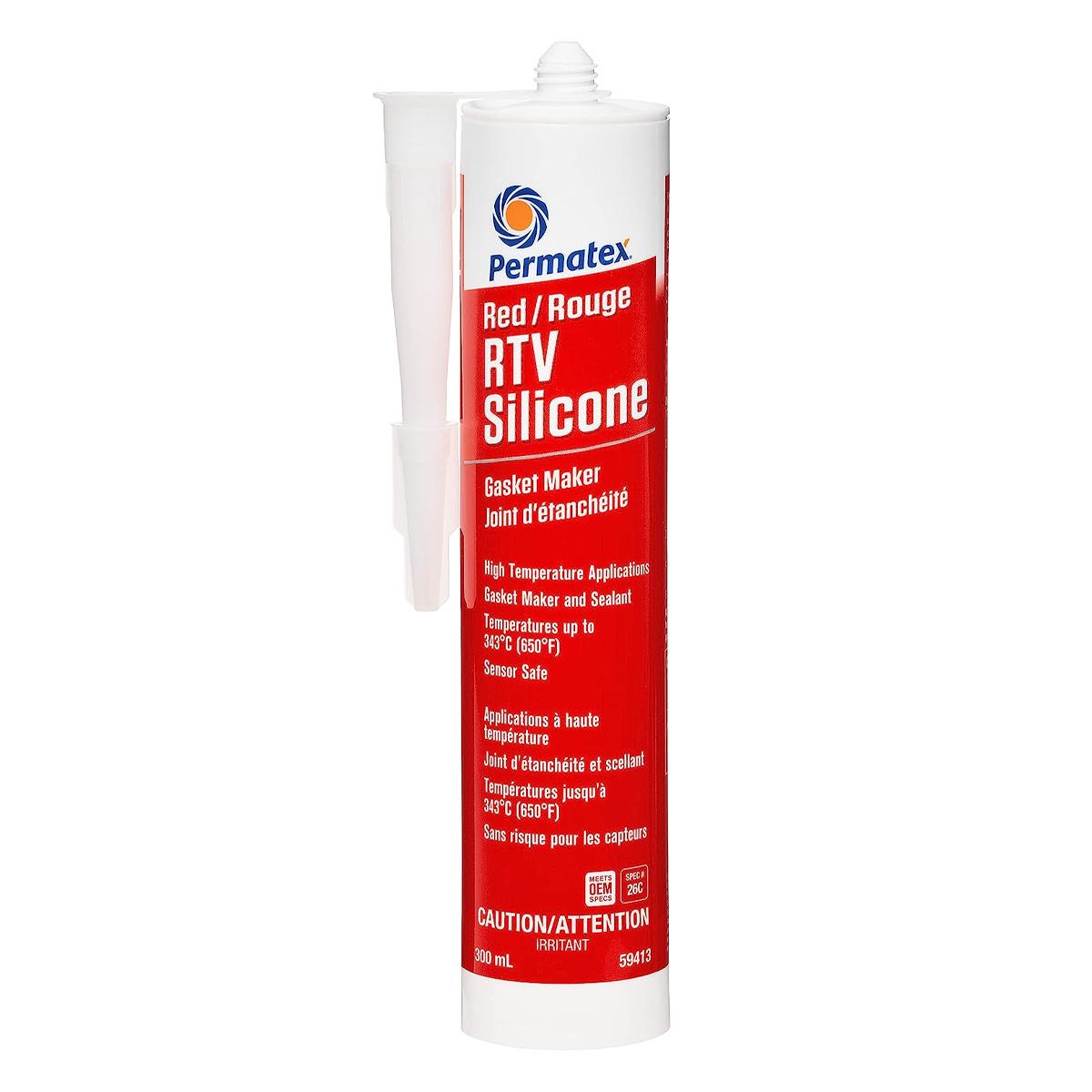 59413 RED HI TEMP RTV SILICONE CART 300ML | Bolts Plus Inc.