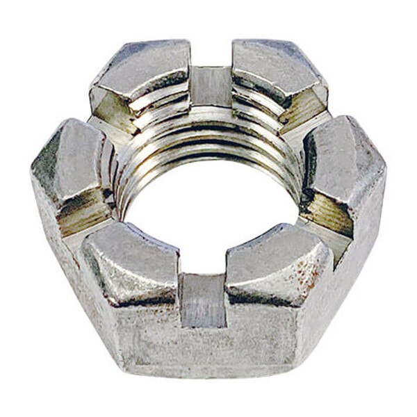 Slotted Hex Nuts; Zinc Plated | Bolts Plus Inc.