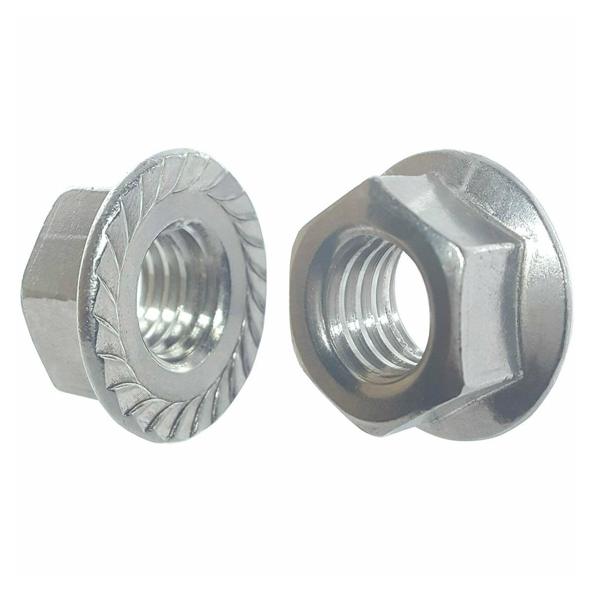 Serrated Flange Nuts; Zinc Plated | Bolts Plus Inc.