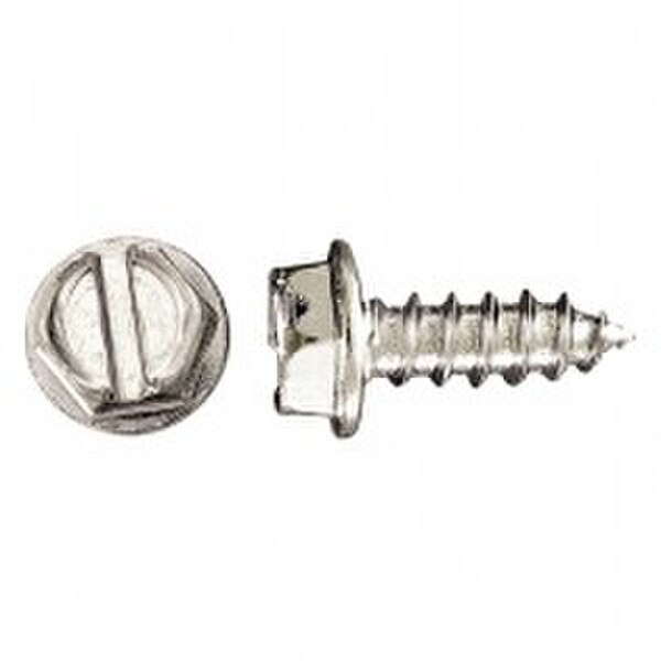 Hex Washer Head Slot Tapping Screws; Type A Zinc Plated | Bolts Plus Inc.