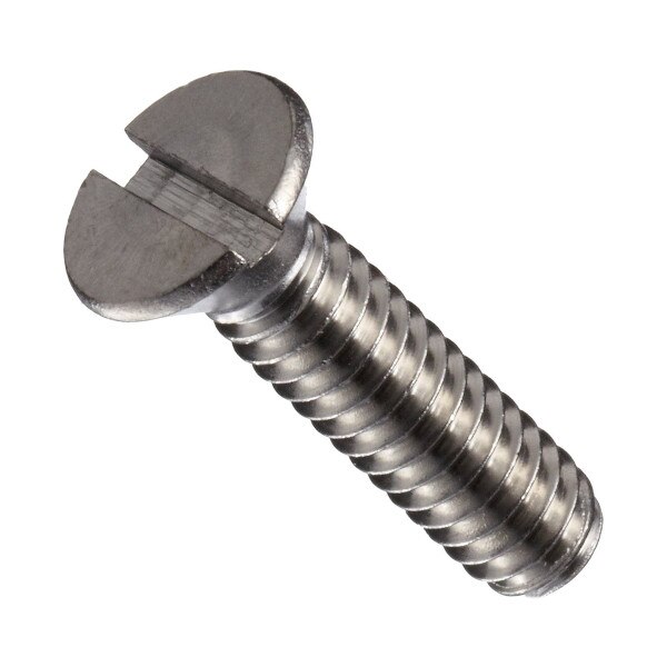 Flat Slot Machine Screws; Stainless Steel | Bolts Plus Inc.