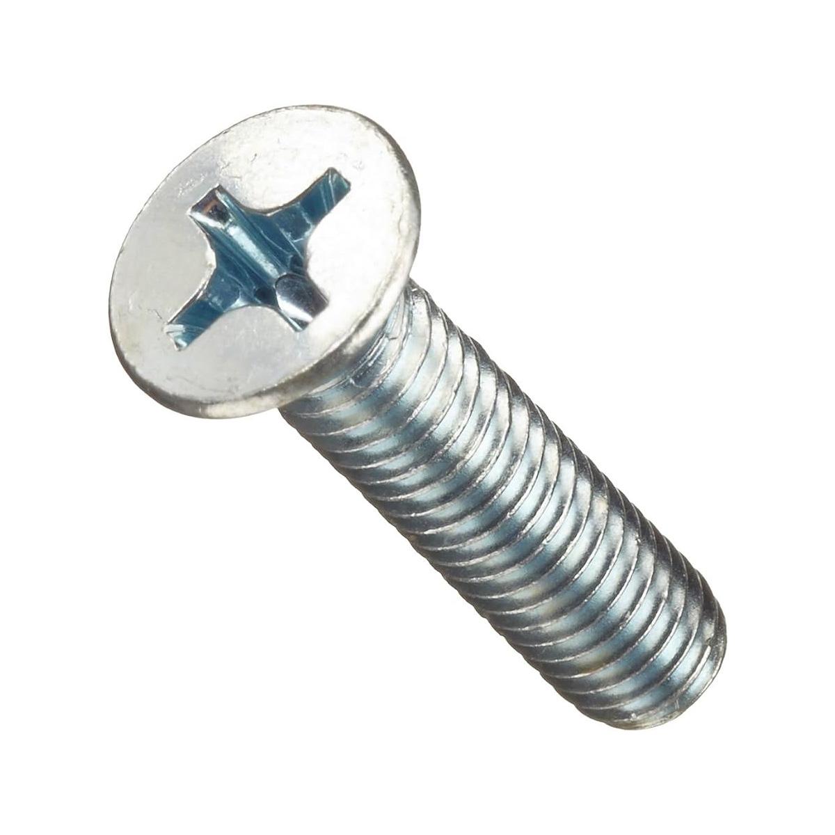 Flat Phillips Machine Screws; Metric Zinc Plated | Bolts Plus Inc.