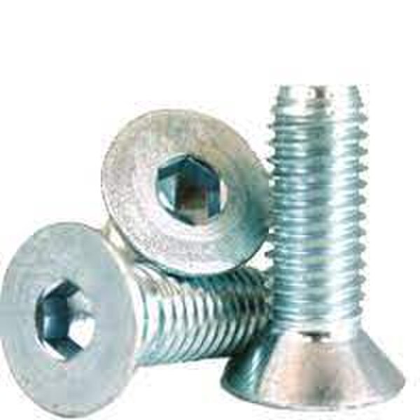 M6 x 20 Alloy Flat Socket Cap Zinc Plated | Bolts Plus Incorporated