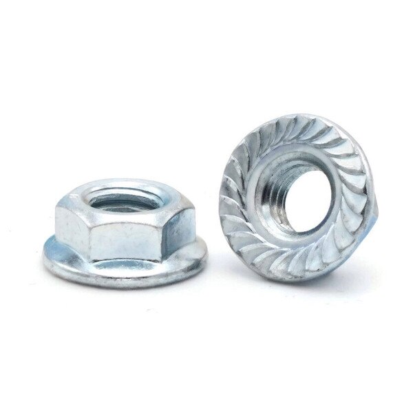 M6 FLANGED ALL METAL LOCK NUT ZINC | Bolts Plus Inc.