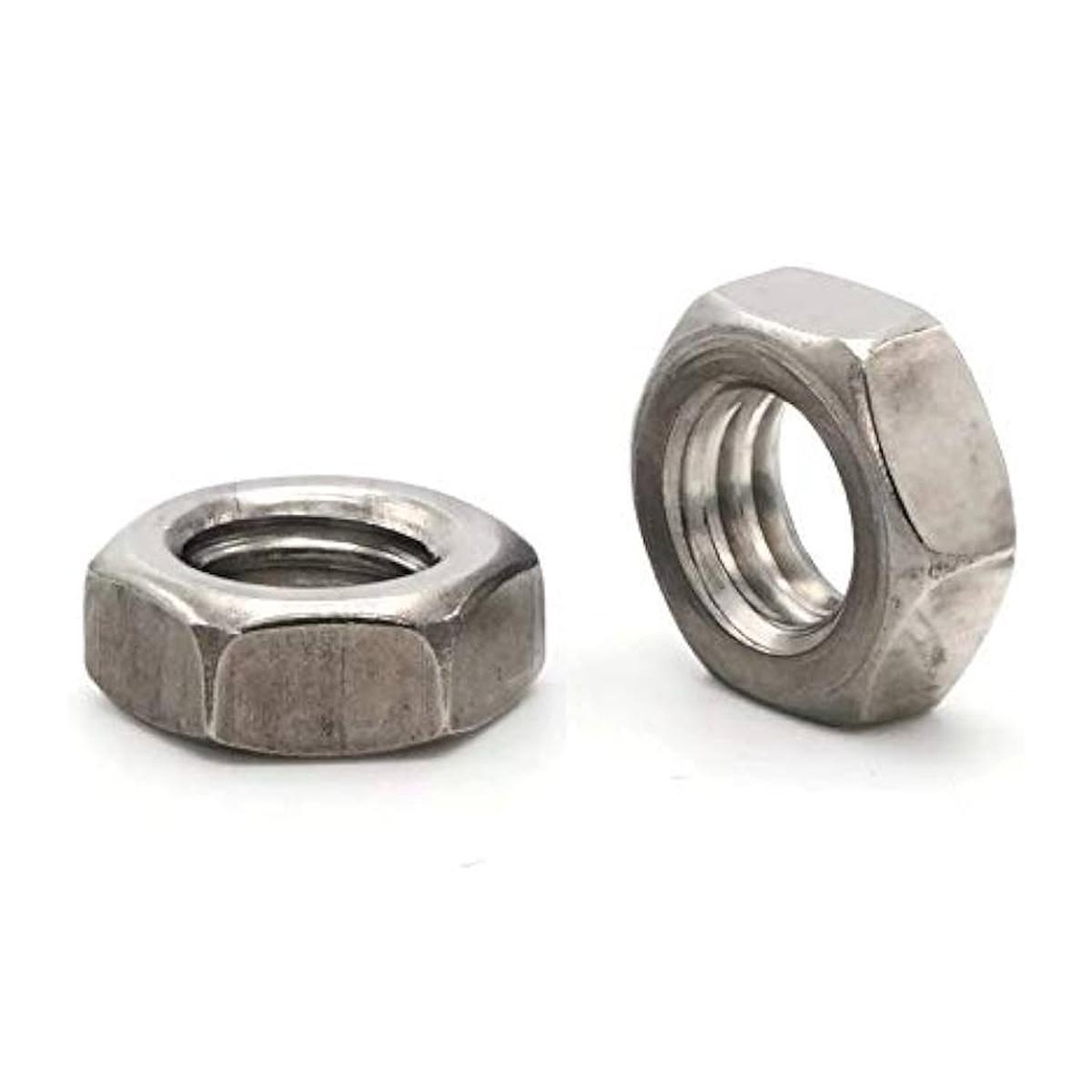 Metric Hex Jam Nut; A2 Stainless Steel | Bolts Plus Inc.