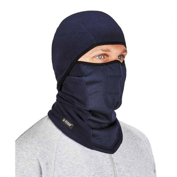 NAVY WIND-PROOF HINGED BALACLAVA FACE MASK - NAVY | Bolts Plus Inc.