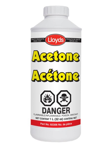 1 L (32 OZ) BOTTLE ACETONE | Bolts Plus Inc.