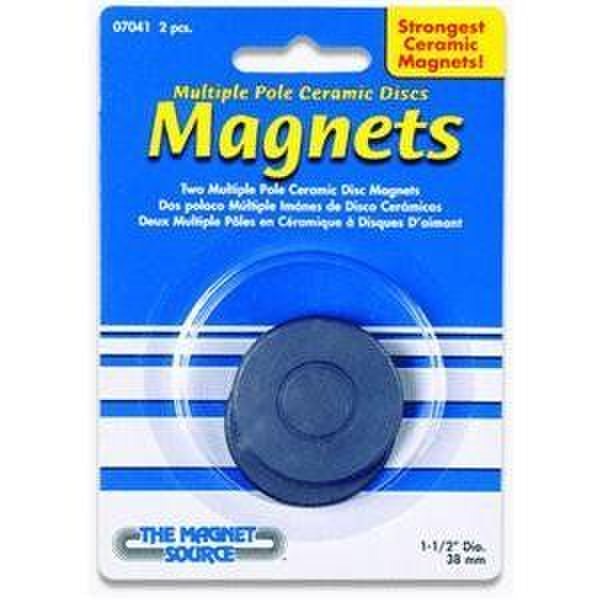 1-1/2 X 3/16 MULTI-POLE CERAMIC DISC MAGNET 2/PK | Bolts Plus Inc.