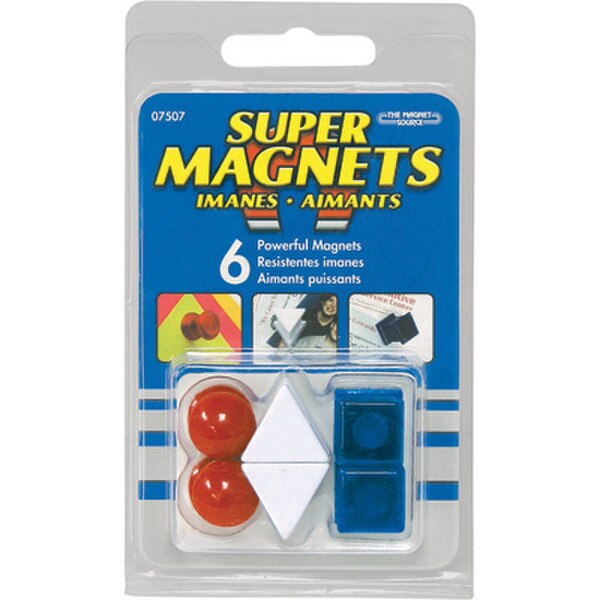 RED / WHITE / BLUE MAGNETIC PUSH PINS WITH NEODYMIUM 6/PK | Bolts Plus Inc.