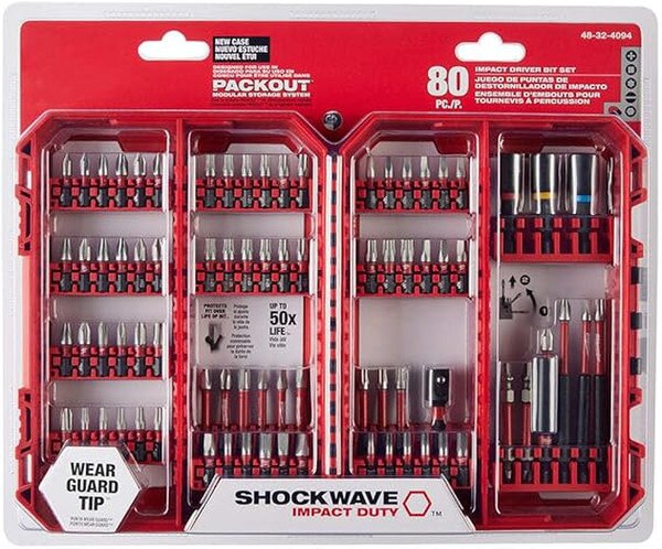 Milwaukee Tool SHOCKWAVE Impact Duty Driver Bit Set (80-Piece) | Bolts ...