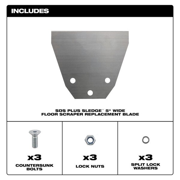 SDS Plus SLEDGE Floor Scraper Replacement Kit | Bolts Plus Inc.