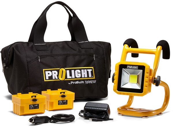 20W RECHARGEABLE WORKLIGHT KIT (BATTERY & CHARGER) | Bolts Plus Inc.